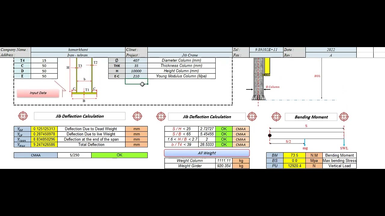 Calculation Jib Crane YouTube