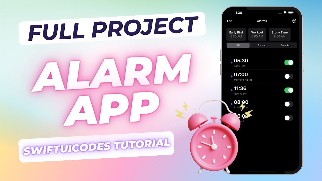⏰ Build a Modern Alarm App in SwiftUI: Scheduling, Haptics & Advanced ...