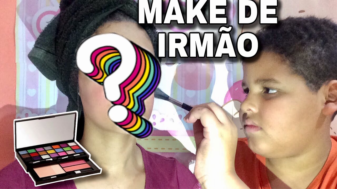 Deixei Meu IrmÃo De 10 Anos Me Maquiar Youtube