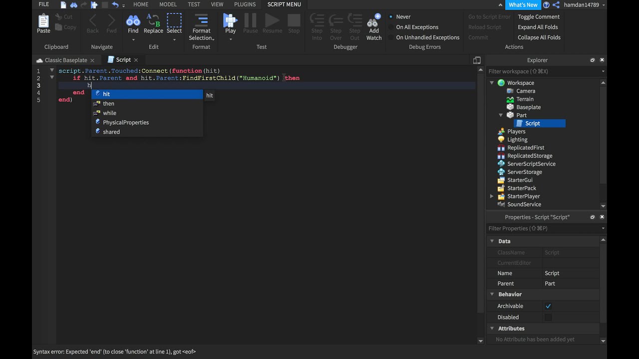 How to make a death brick on roblox studio - YouTube
