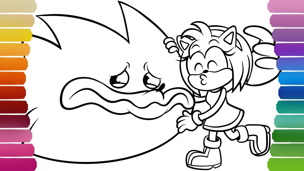 SHIN SONIC TAPES FALLS IN LOVE Coloring Pages / How to Color SHIN SONIC ...