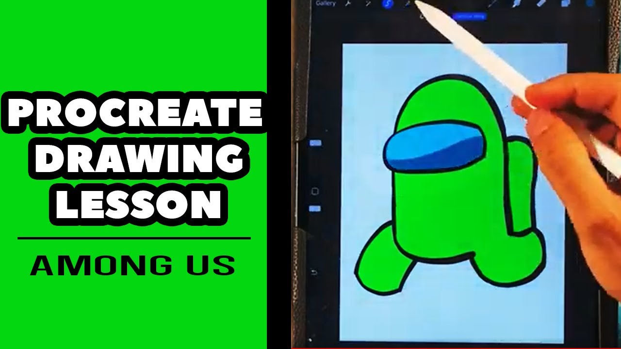 EASY How to Draw AMONG US Running - PROCREATE DRAWING LESSON - YouTube