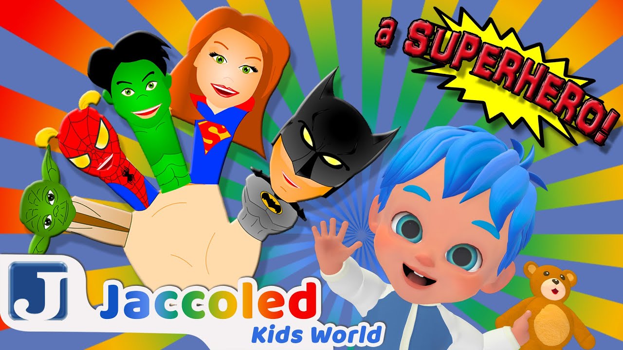 🎶🖐🏻👶 Finger Family – Goodnight, Superheroes & Wake-Up! 🦸‍♂️🦇 | Jaccoled ...