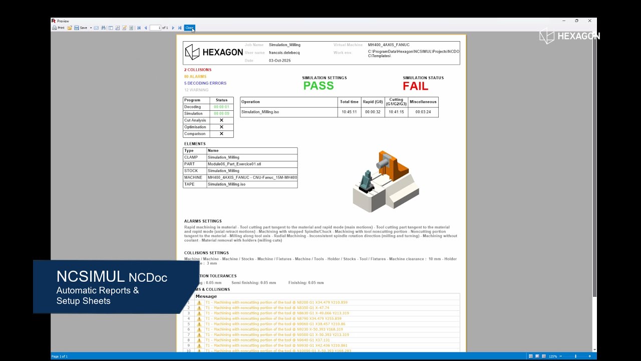 NCSIMUL NCDoc | Automatic Reports & Setup Sheets - YouTube