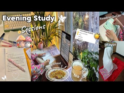 *Evening Study Session With Me*🌱 5pm study routine📚 Study routine in Holidays🌇 - YouTube