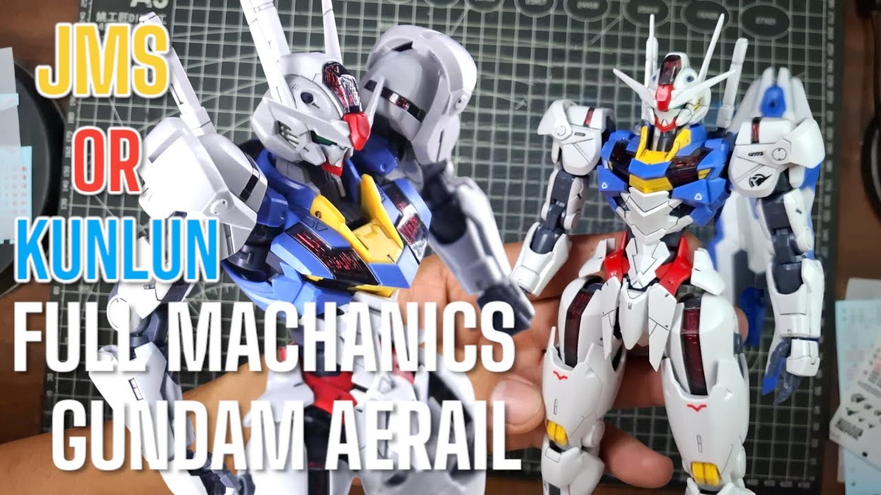 รีวิว 1/100 Gundam Aerial Full mechanics JMS ..( ค่าย Kunlun ปลอมตัวมา ) - YouTube