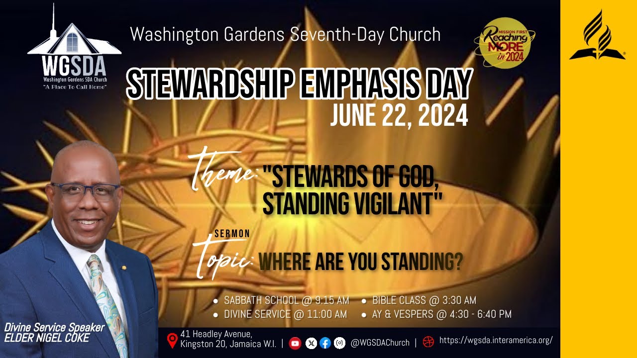 SAB AM P3 | Stewardship Emphasis Day | "Where Are You Standing ...