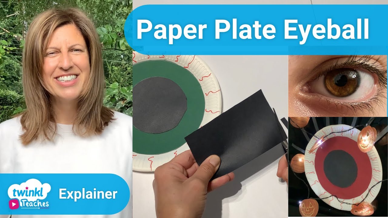 How to Make a Paper Plate Eyeball - YouTube