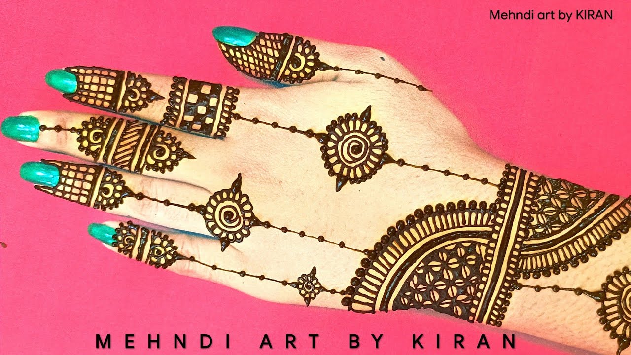 Jhoomer style mehndi Design। Mehndi designs for Choti Diwali. - YouTube