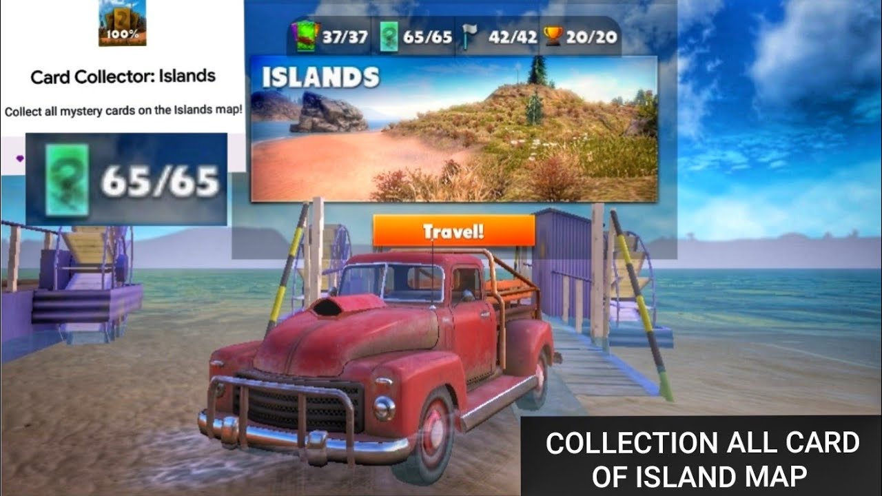 Collecting all cars in Island map otr || 67 cards of island map off the ...