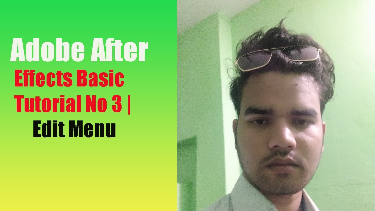 Adobe After Effects Basic Tutorial No 3 | Edit Menu - YouTube