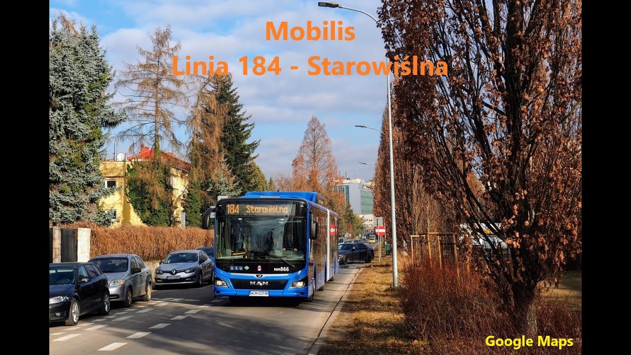 Mobilis; Kraków: Linia 184 - Starowiślna (Google Maps) - YouTube