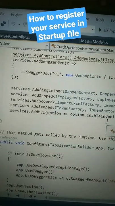 How To Register Services Into Startups File Codewithnd Code Codelover Csharp Youtube