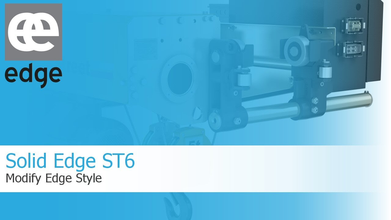 Solid Edge ST6 - Modify Edge Style - YouTube