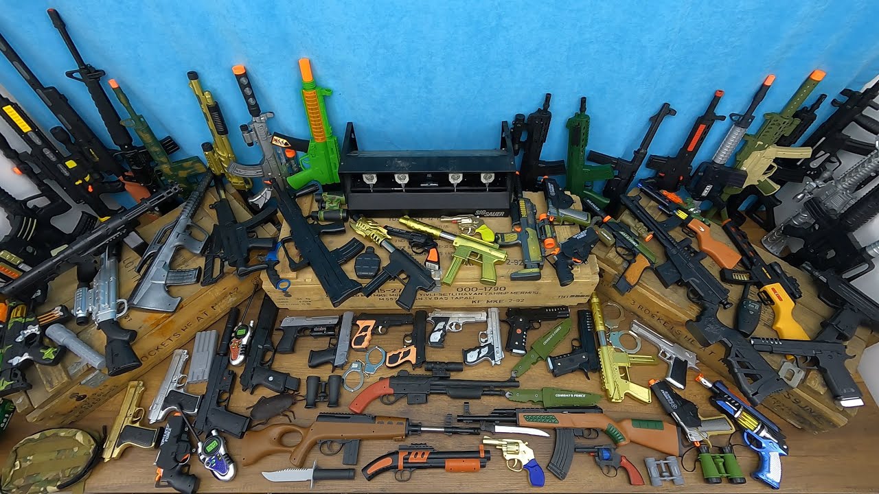 My Small Collection Of Guns And Rifles, Toy Realistic Pistols ...