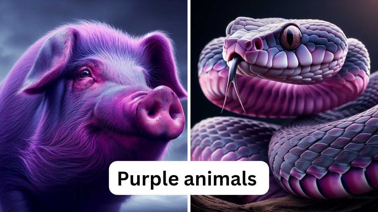 Purple animals by AI - YouTube