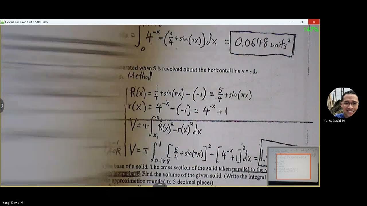 BC Calc Unit 8 Area Volume Quiz Review Day 1 - YouTube