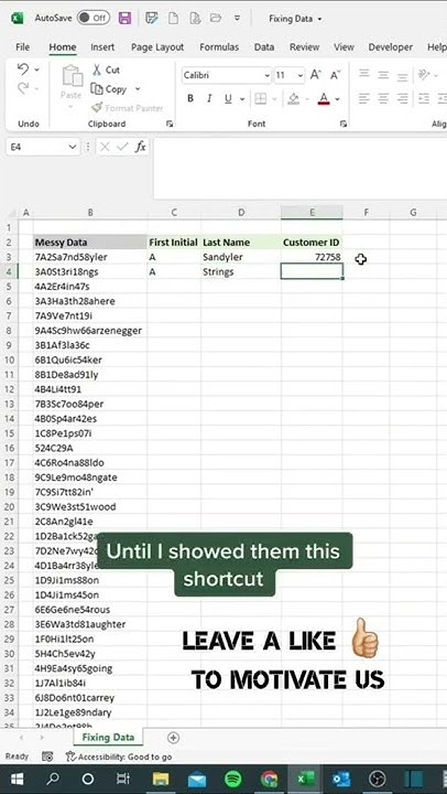 Extract Data from Messy Data in Excel || #excel #tutorial #shorts || Lazy to Smart || L2S - YouTube