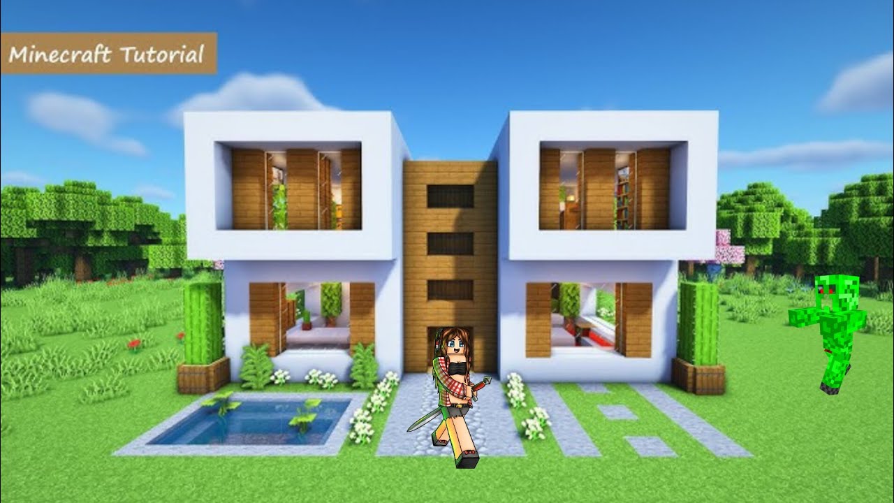 Small Modern House Tutorial 🌳🏡 || - YouTube