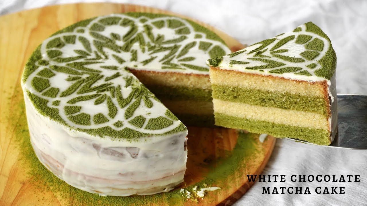 White Chocolate Matcha Cake - YouTube