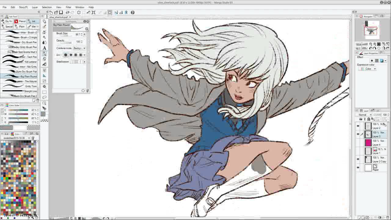 Olive Silverlock Time Lapse Drawing - YouTube