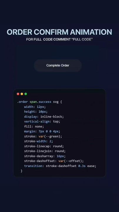 CSS Order Confirm Animation #shots #shortvideo #html #css - YouTube