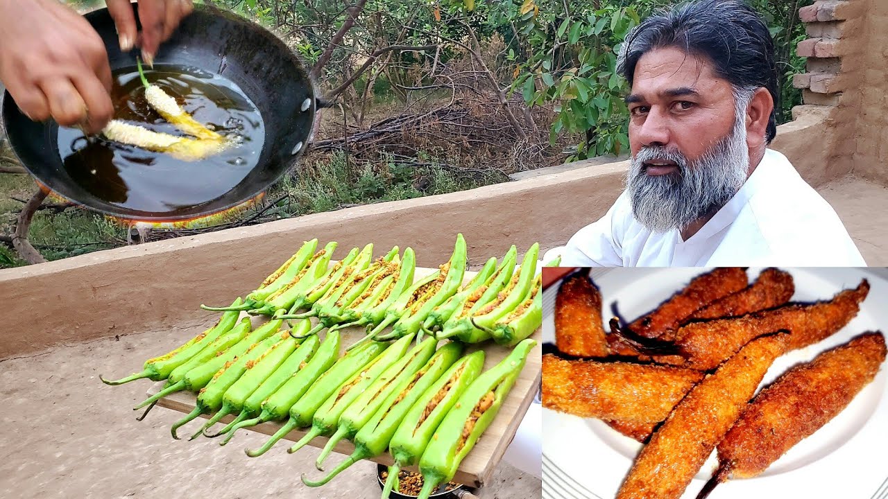 Chicken Stuffed Green Chilli Pakora | Chicken Chilli Pakoda | Mubarak ...