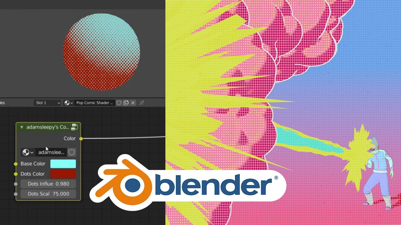 Pop Comic Shader Tutorial Series Part 1: The Comic Dots Shader - YouTube