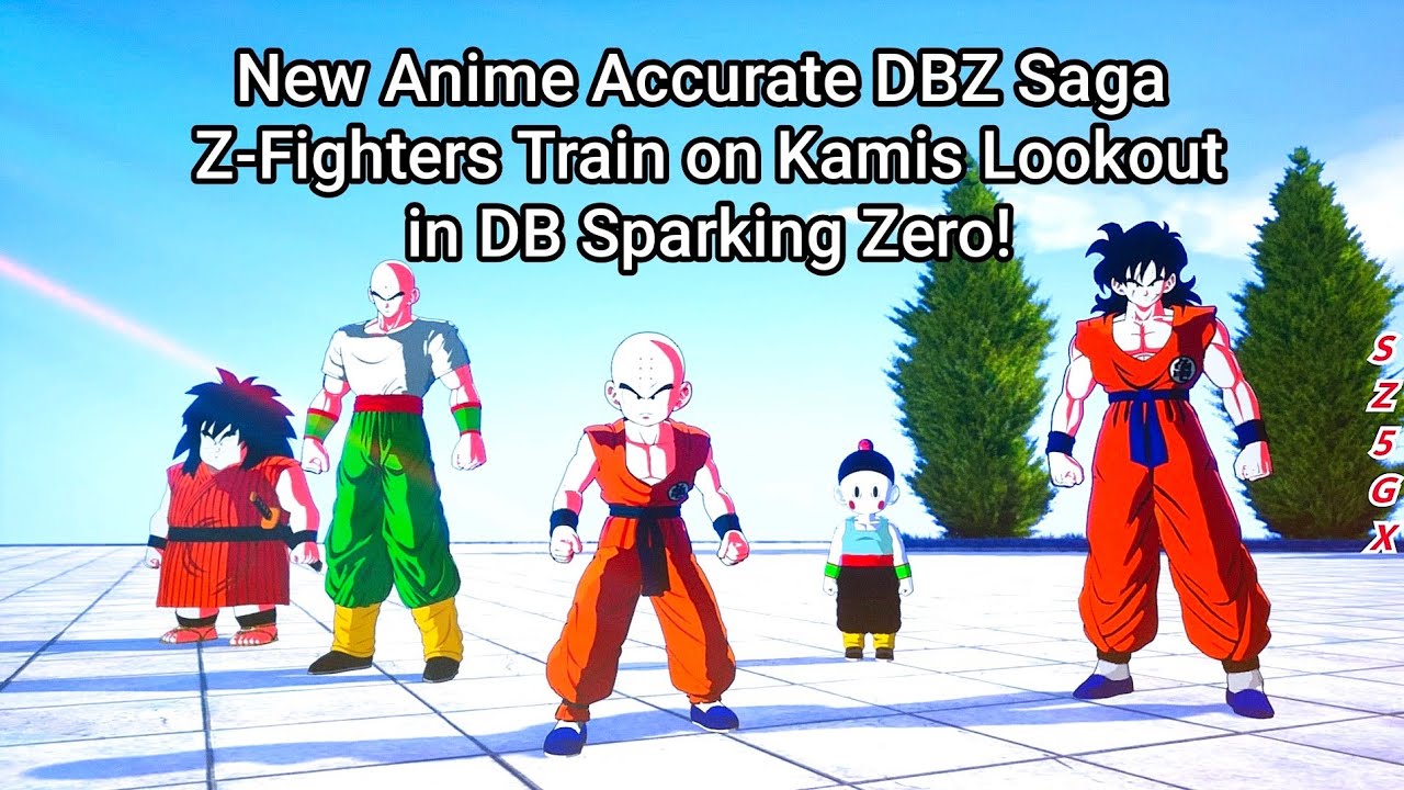 New Anime Accurate DBZ Saga Z-Fighters Train on Kamis Lookout in DB ...