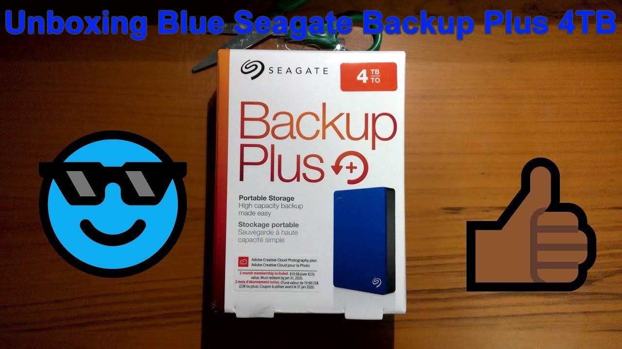 Unboxing Blue Seagate Backup Plus 4TB - YouTube