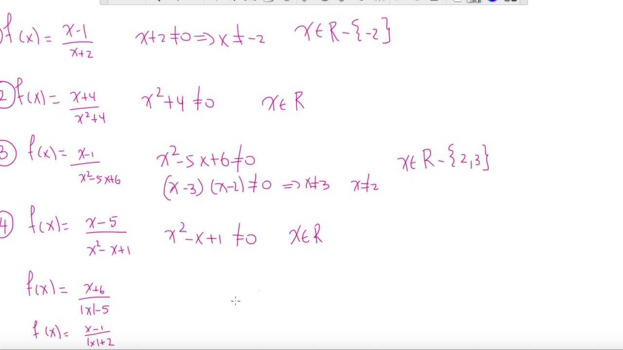 Ασκησεις ευρευσης πεδιου ορισμου ρητης συναρτησης - YouTube