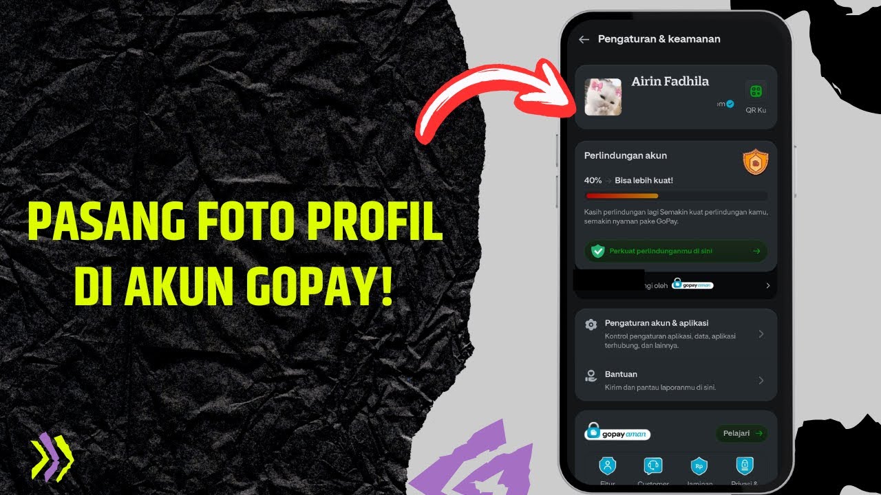 Cara Pasang Foto Profil Akun Gopay - YouTube