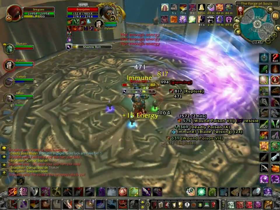 WoW ICC instance The Forge of Souls Bronjahm Heroic (First boss) - YouTube