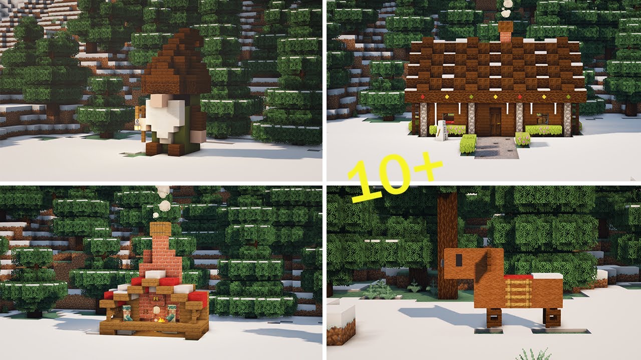 Minecraft 10+ Beautiful Christmas Build Hacks & Designs! - YouTube