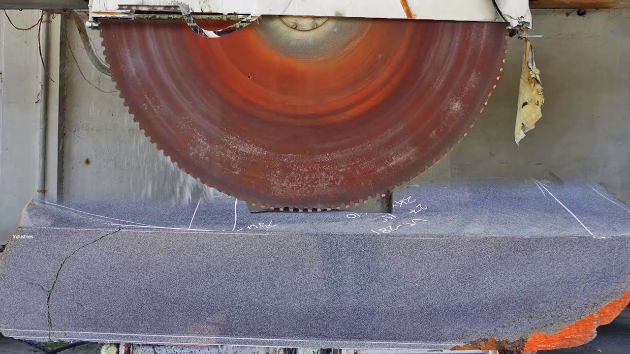 Process of making Granite Tiles Production. Fastest powerful machines ...