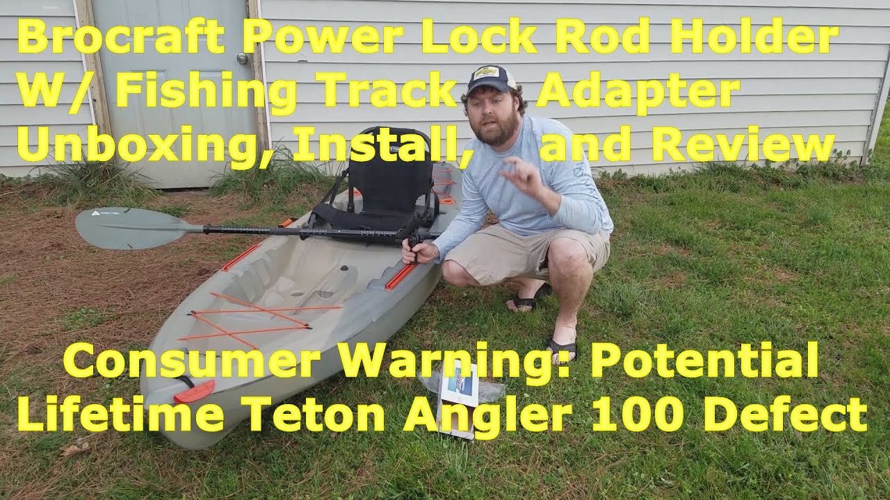 Brocraft Powerlock Rod Holder with Fishing Kayak Track Adapter ...