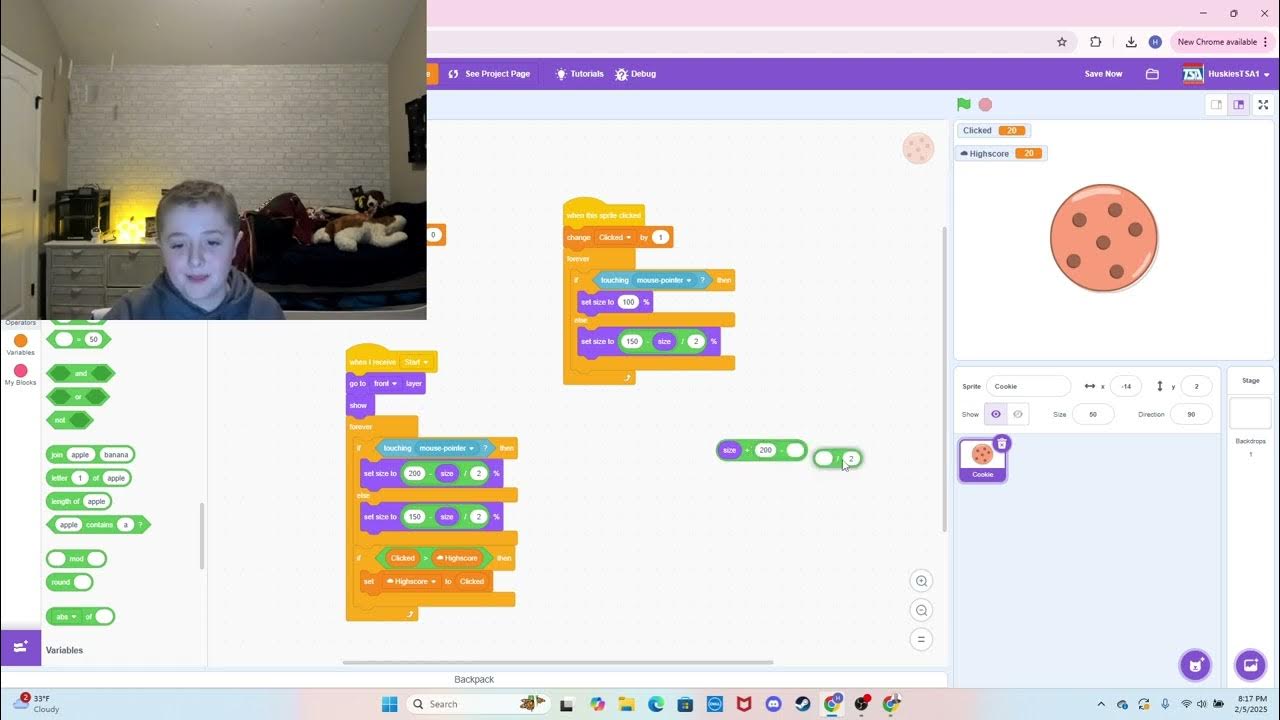 Scratch Cookie Clicker Tutorial part 1 - YouTube