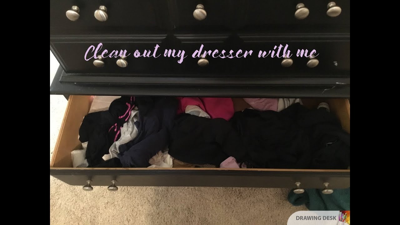 Cleaning Out My Dresser// Organizing Clothes - YouTube