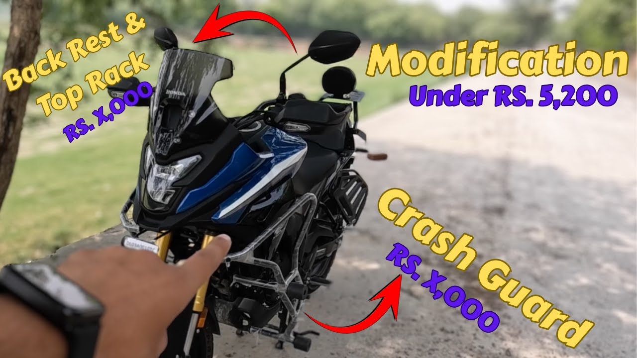 Honda NX200 Modification under Rs.5000 🔥🤩 | Crash Guard Cos🤑t?? Top ...