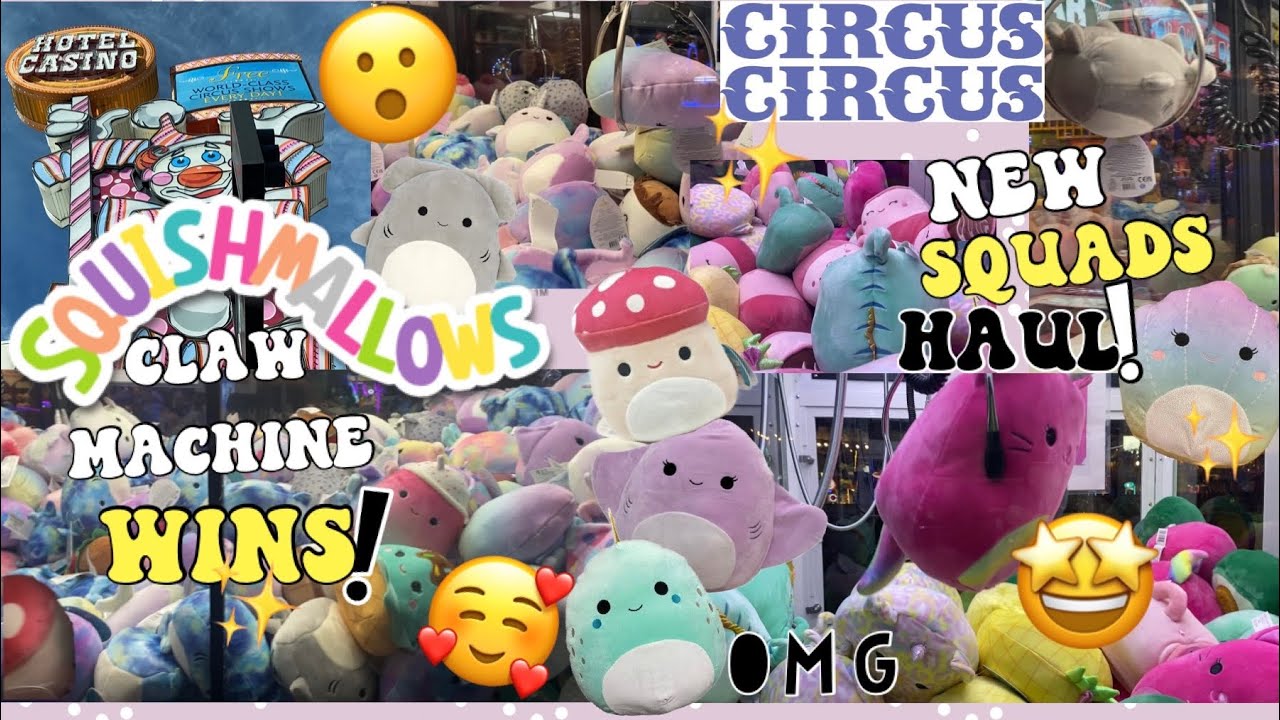 I WON SQUISH🤯in CLAW MACHINES @ Circus Circus! NEW Squad🤩Winning & HAUL ...