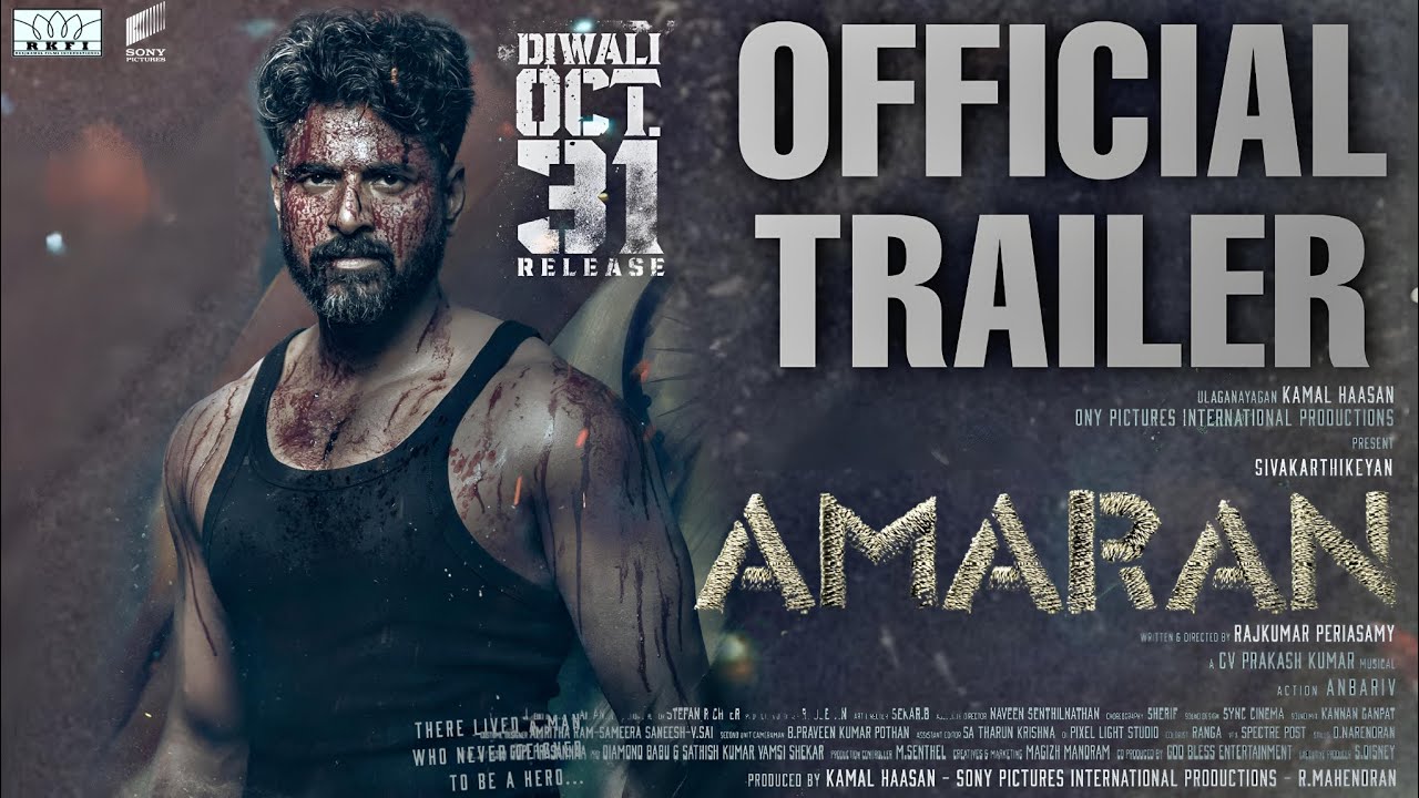 Amaran - Official Trailer 🥵🤩 | Sivakarthikeyan | GV Prakash | Kamal ...
