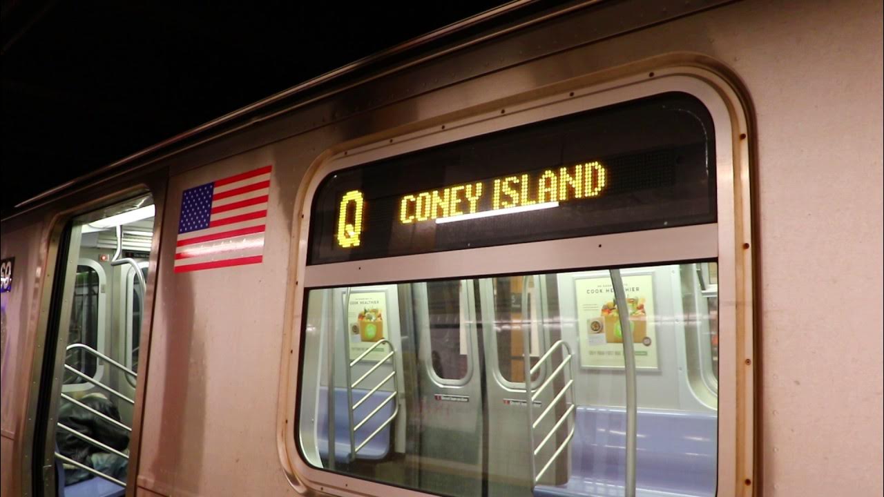 MTA New York City Subway : Coney Island Bound Siemens R160B Q Train @ 5th Avenue - 59th Street ...