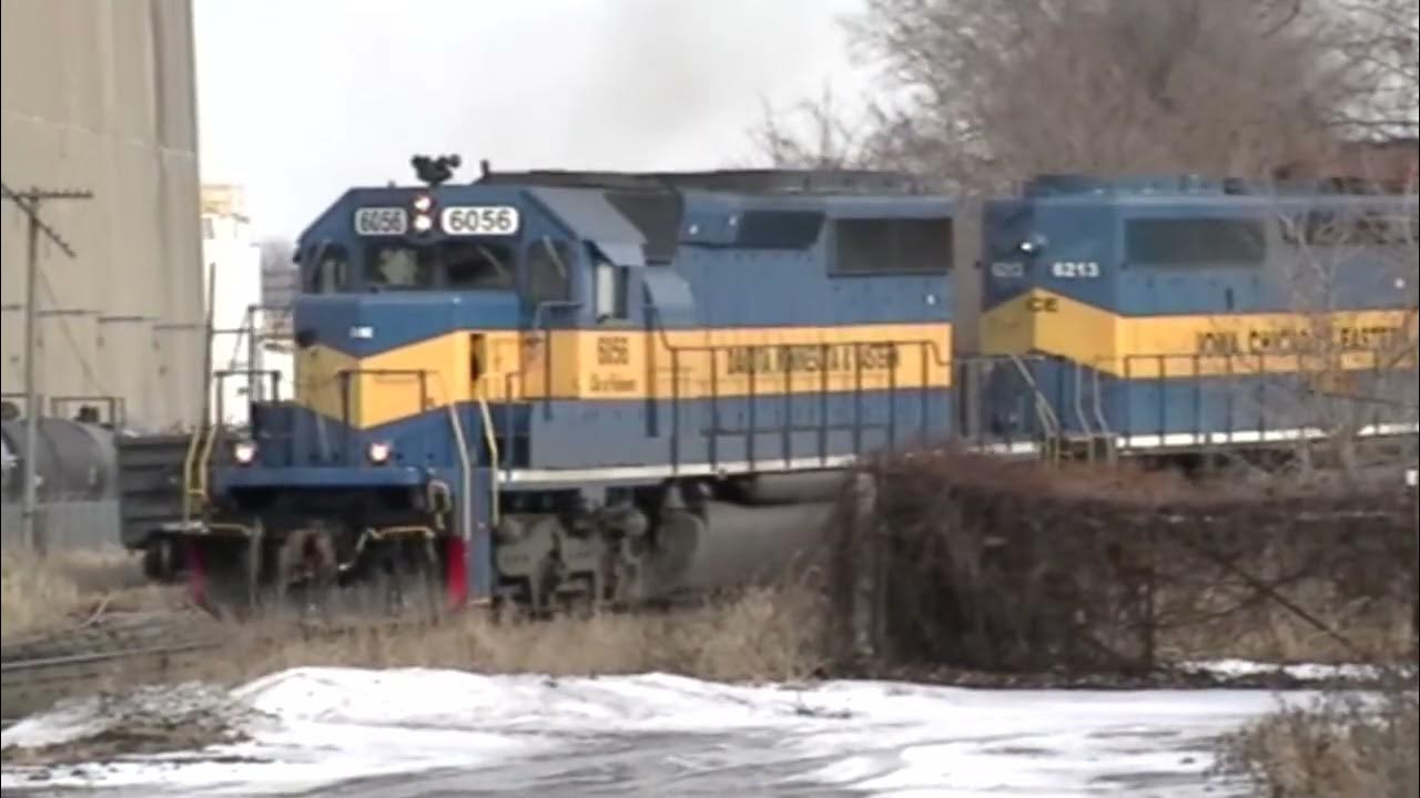 IC&E SB led by DM&E 6056 and IC&E 6213 December 2007 - YouTube