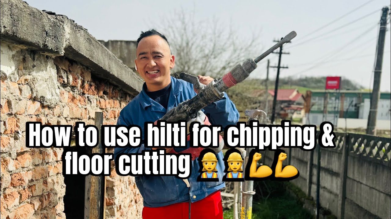 How to use hilti for chipping & floor cutting construction worker#💪💪👷‍♀ ...