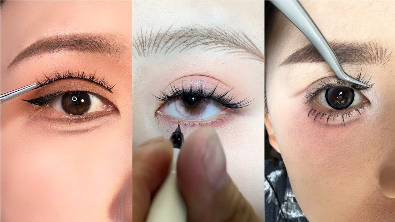 Amazing korean & Chinese eye makeup tutorial - YouTube