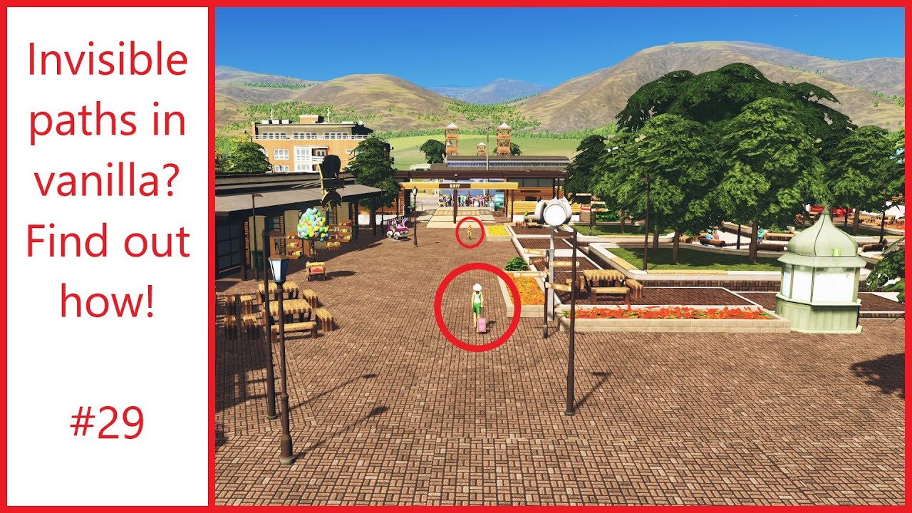 Cities Skylines Vanilla Series EP29 - How to make invisible pathways ...