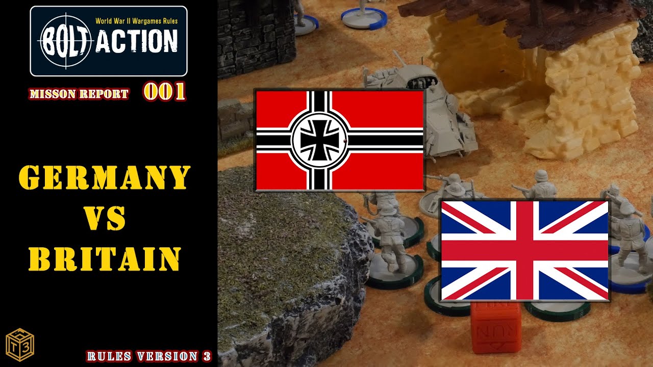 Bolt Action Battle Report 001 - Germany vs Britain - YouTube