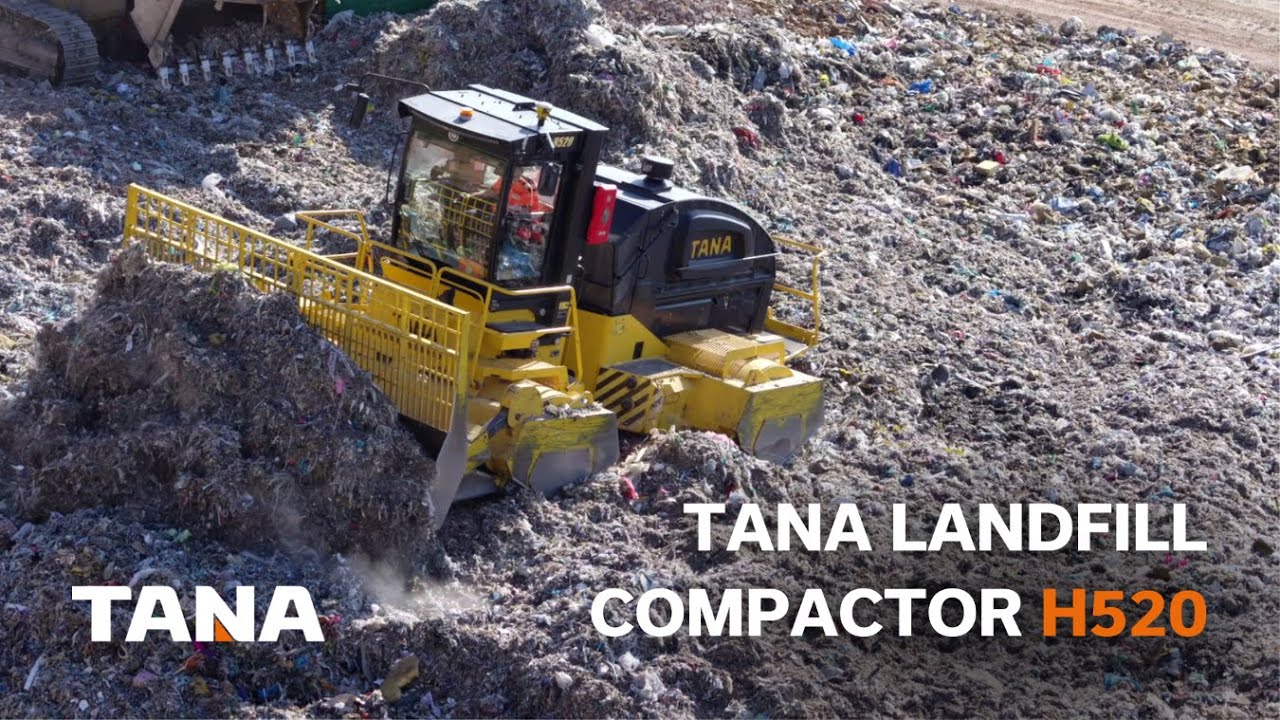 Compacting waste in Italy with TANA H520 - YouTube