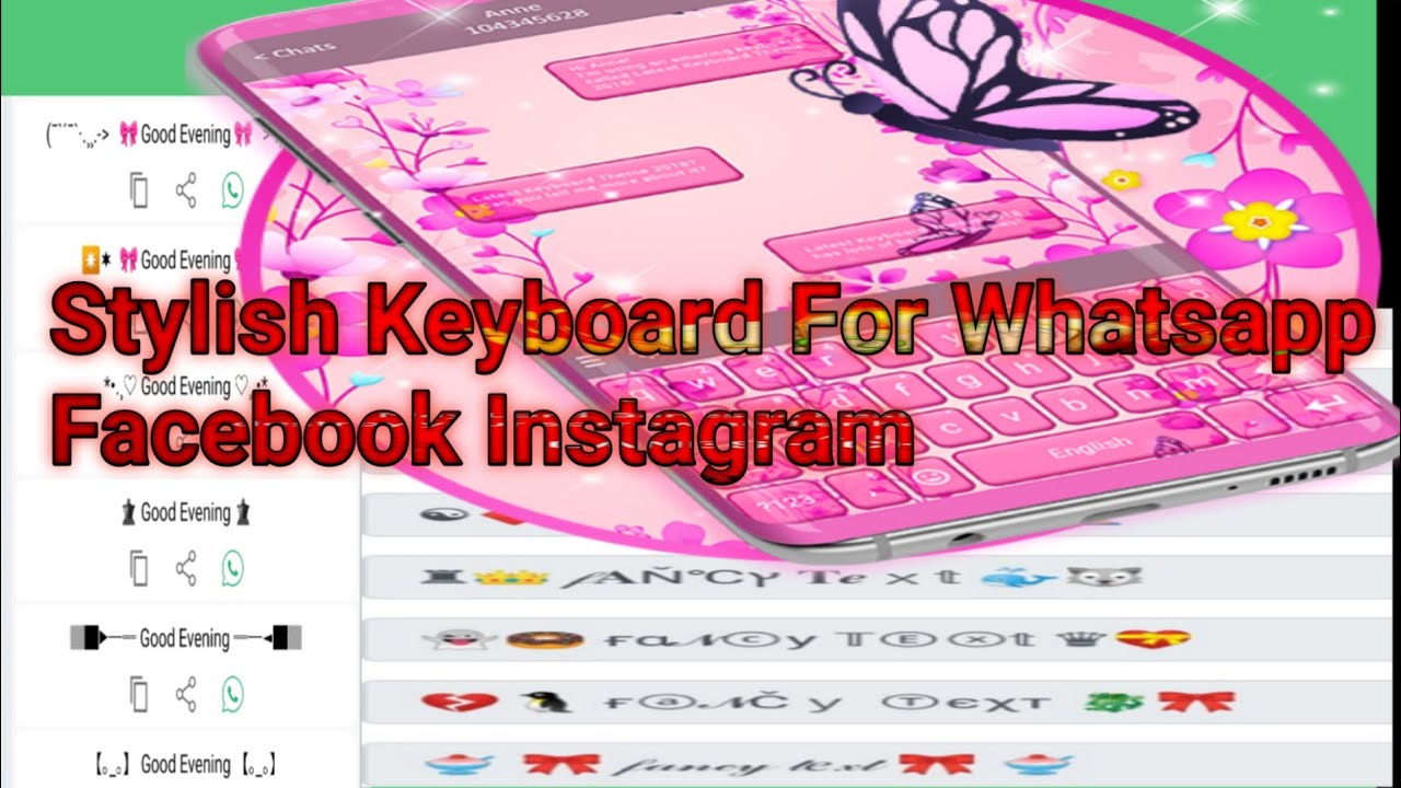 Stylish Keyboard For Whatsapp Facebook Instagram ! Keyboard Settings on ...