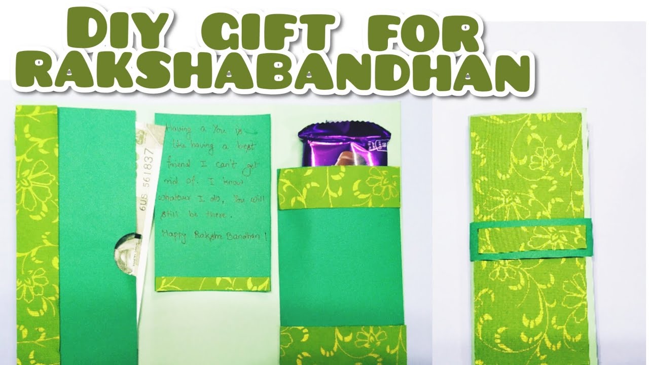 Designer Money Envelope with chocolate box || Rakhi gift ideas ...